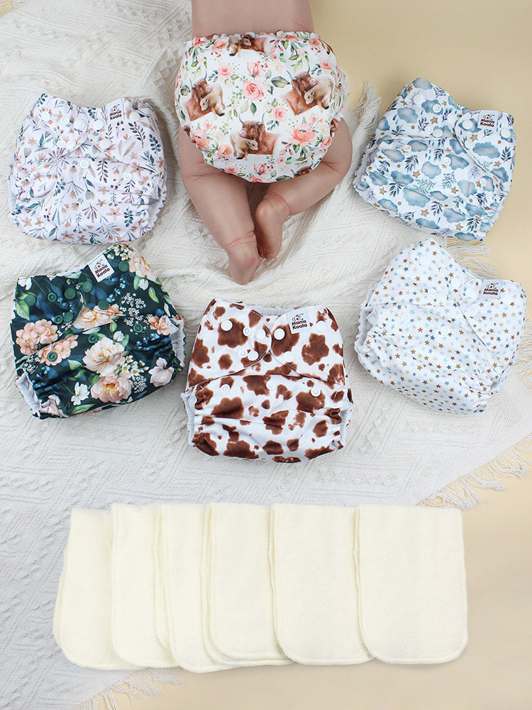 POCKET DIAPER 3.0 WITH INSERTS - 6 PACK(A Special Set) – Mama Koala