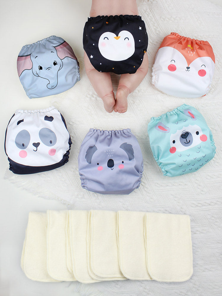 POCKET DIAPER 3.0 WITH INSERTS - 6 PACK(A-Kiss Animals) – Mama Koala